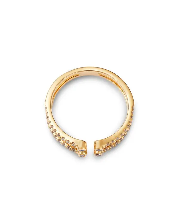 MOON & MEADOW 14k Yellow Lab Grown Diamond Stack Cuff Ring