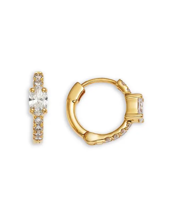 MOON & MEADOW 14k Yellow Lab Grown Diamond Hoop Earrings