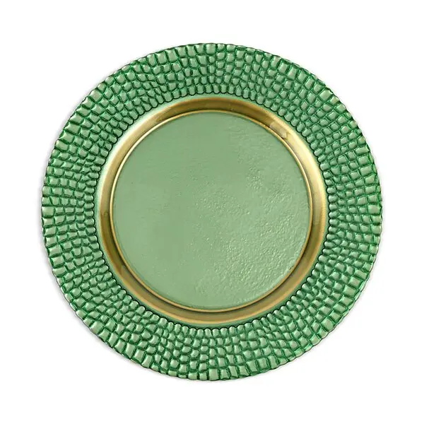 VIETRI Pelli Glass Charger - Green