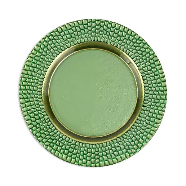 VIETRI Pelli Glass Salad Plate - Green