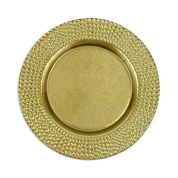 VIETRI Pelli Glass Salad Plate - Gold