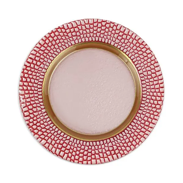 VIETRI Pelli Glass Salad Plate - Pink