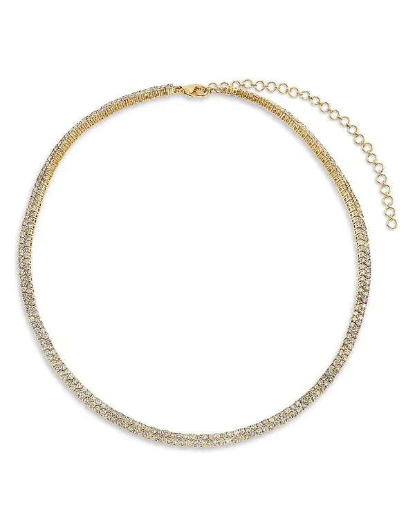 Bloomingdale'S Luxe Collection Diamond Double Row Choker Tennis Necklace - Gold