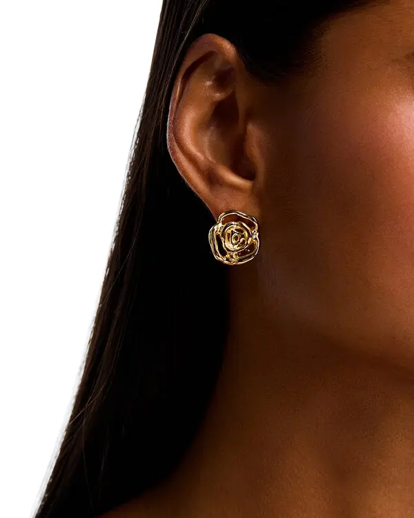 Roberto Coin 18k Yellow Flower Stud Earrings