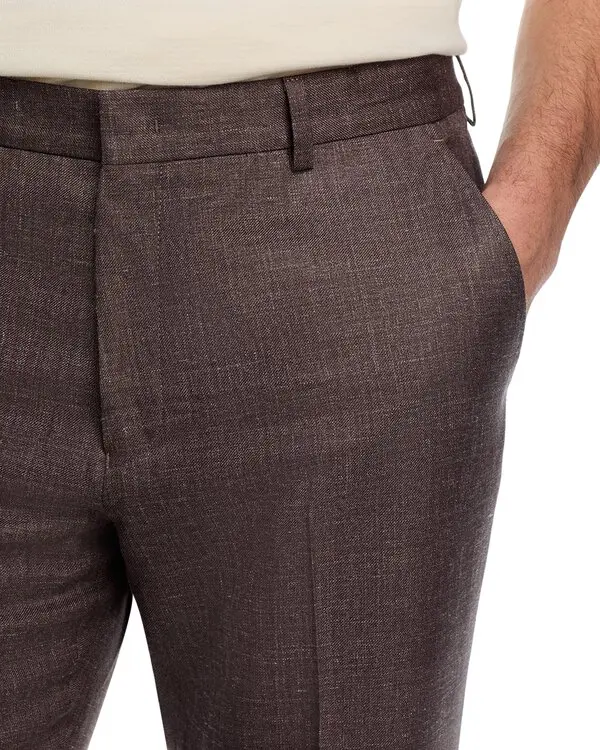 Vince Wool, Silk & Linen Melange Suit Pants - Light Brown