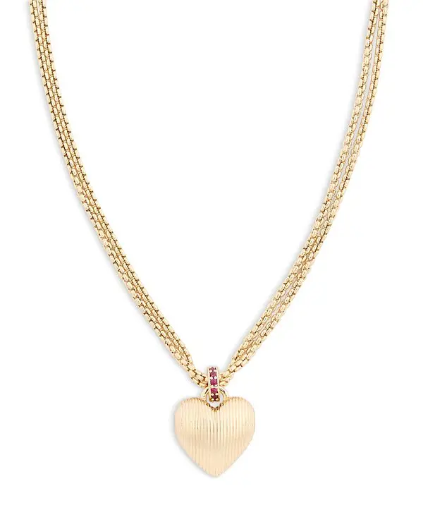 ROXANNE ASSOULIN Mini Florentine Pendant Necklace - Heart