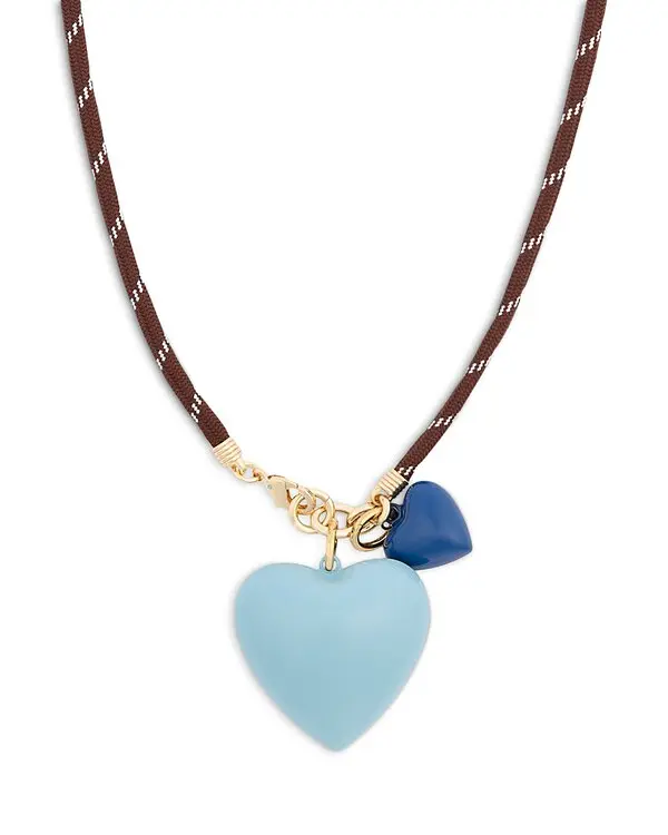 ROXANNE ASSOULIN Heart Duo Pendant Necklace - Brown