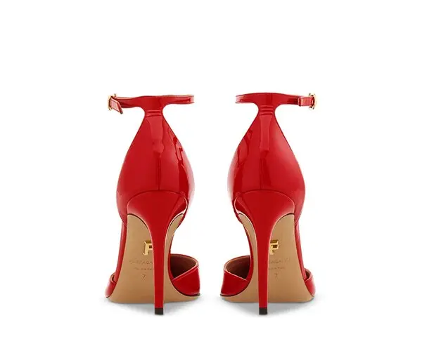 FERRAGAMO Leather Stiletto Pumps - Flame Red