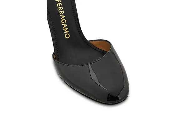 FERRAGAMO Leather Stiletto Pumps - Nero