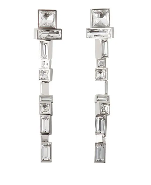 LANVIN Rythmique Long Dangle Earrings - Silver