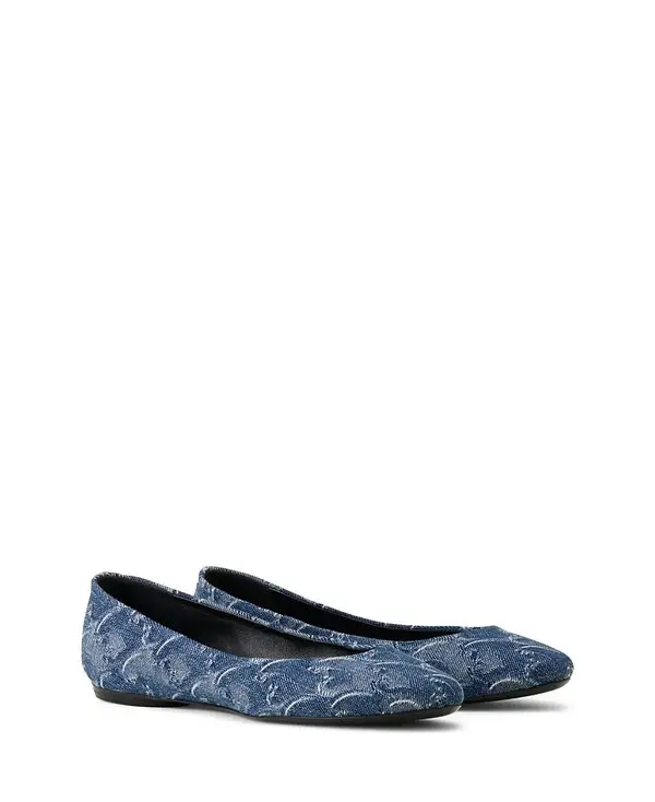LANVIN Lunar Year Ballerina Flat In Denim - Blue