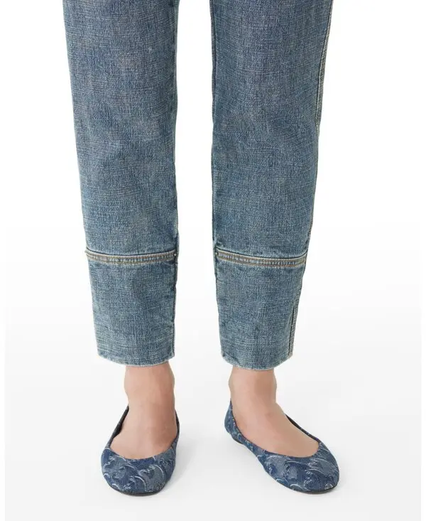 LANVIN Lunar Year Ballerina Flat In Denim - Blue