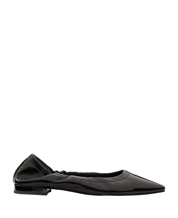 MARGAUX LONNBERG The Roma Flats - Black Crinkle Patent