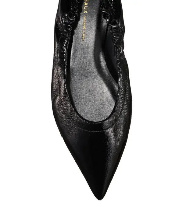 MARGAUX LONNBERG The Roma Flats - Black Crinkle Patent