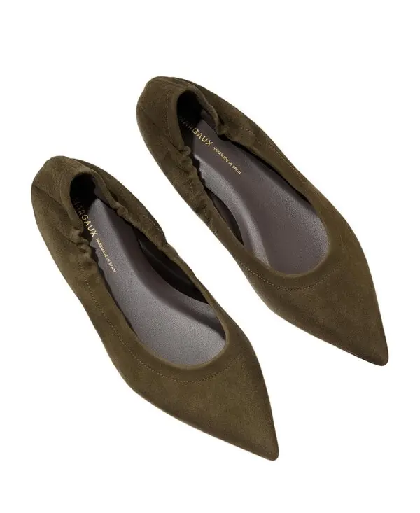 MARGAUX The Roma Flats - Moss Suede
