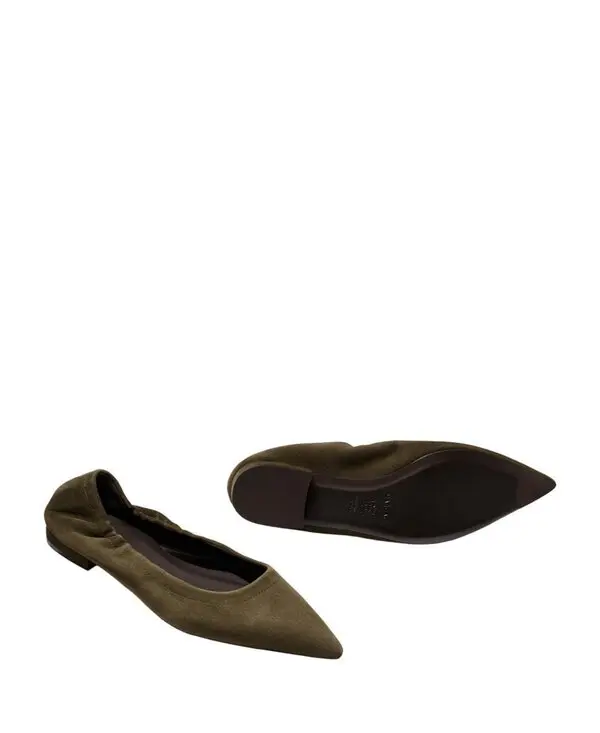 MARGAUX The Roma Flats - Moss Suede