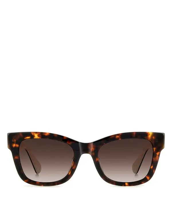 Kate Spade New York Dee Square Sunglasses 51mm - Havana Pattern Beige