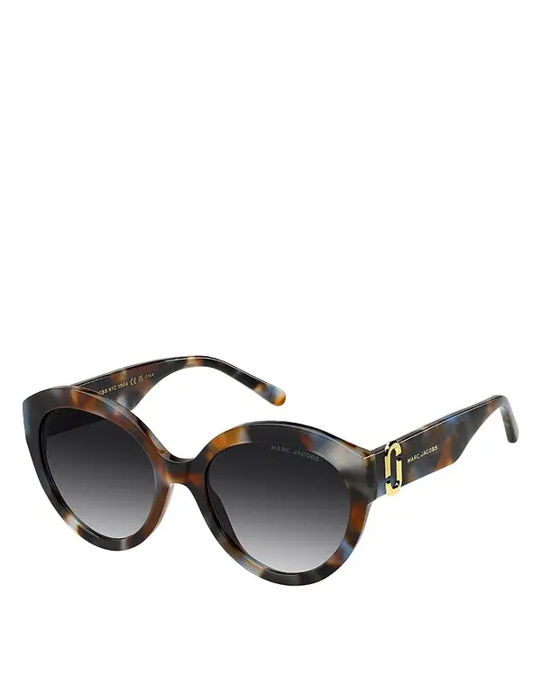 Marc Jacobs Cat Eye Sunglasses, 56mm - Brown Blue Havana
