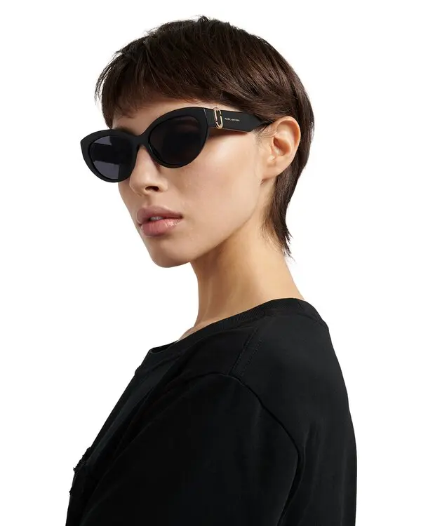 Marc Jacobs Cat Eye Sunglasses, 54mm - Black