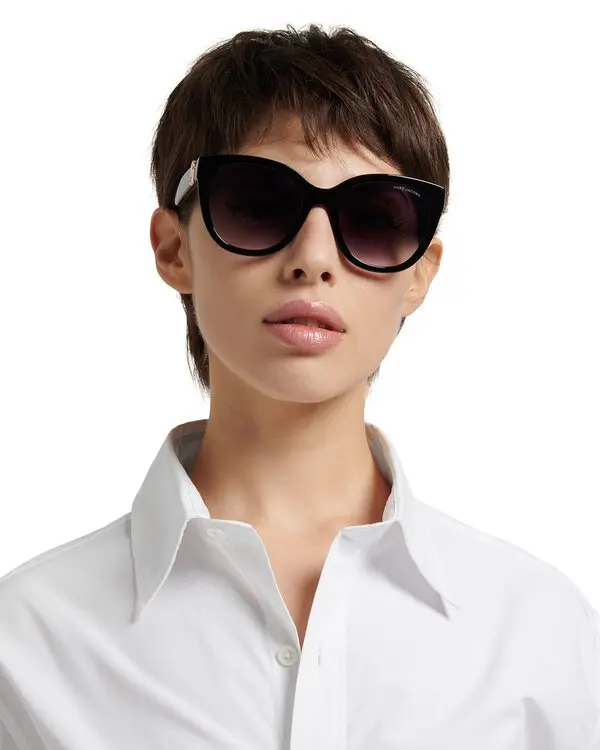 Marc Jacobs Cat Eye Sunglasses, 54mm - Black