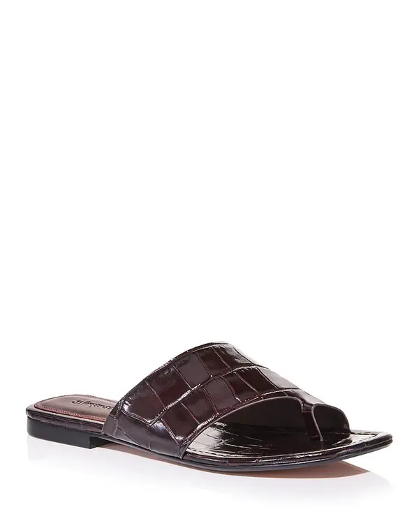 Madewell Maycie Croc Embossed Slides