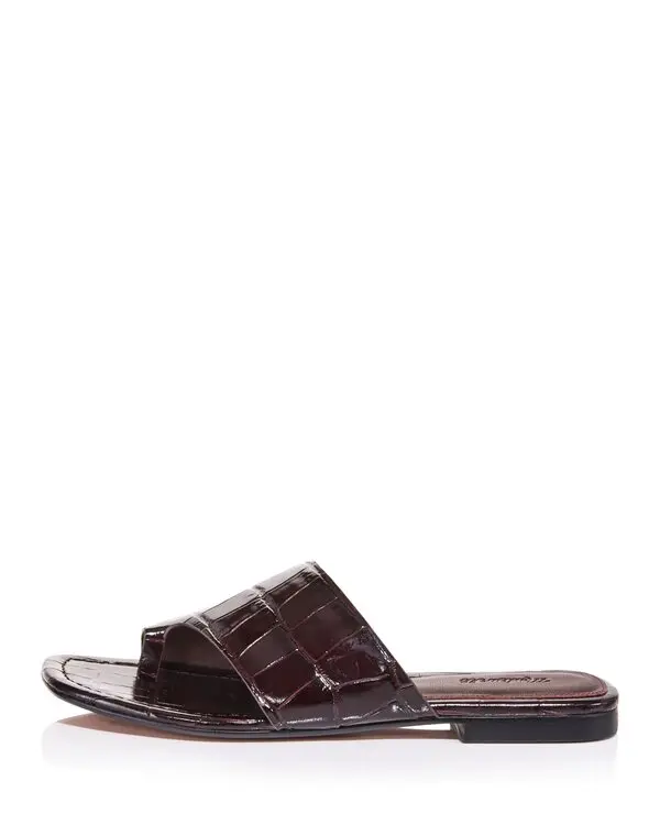 Madewell Maycie Croc Embossed Slides
