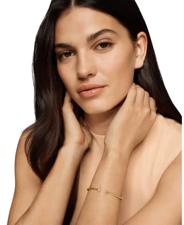 David Yurman Micro Cablespira Flex Bracelet - Gold