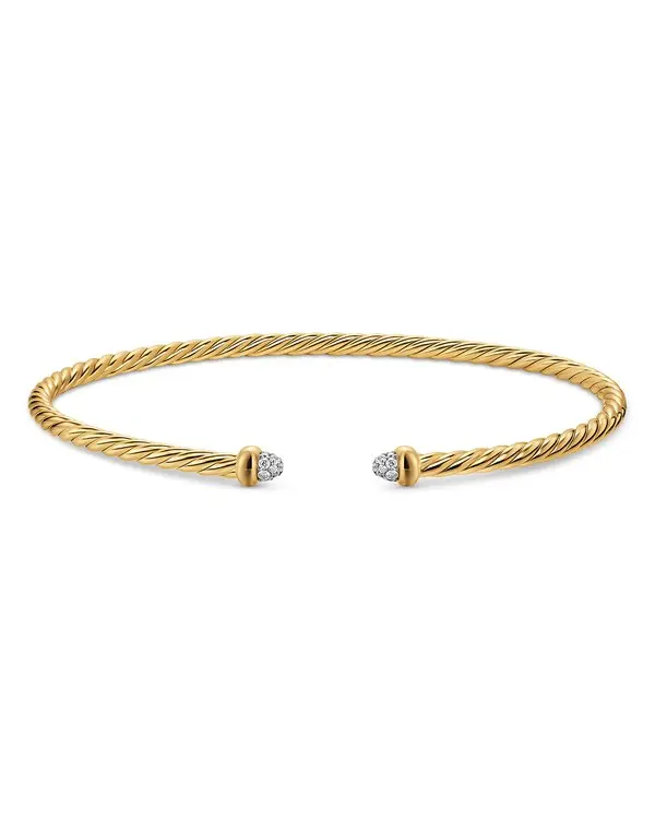 David Yurman Micro Cablespira Flex Bracelet - Gold