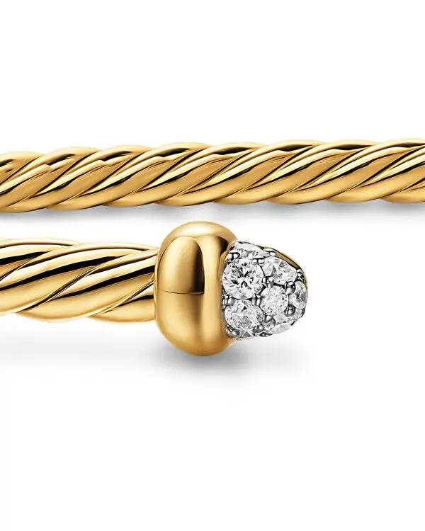 David Yurman Micro Cablespira Flex Bracelet - Gold