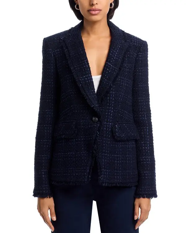 Veronica Beard Cutaway Dickey Jacket - Navy
