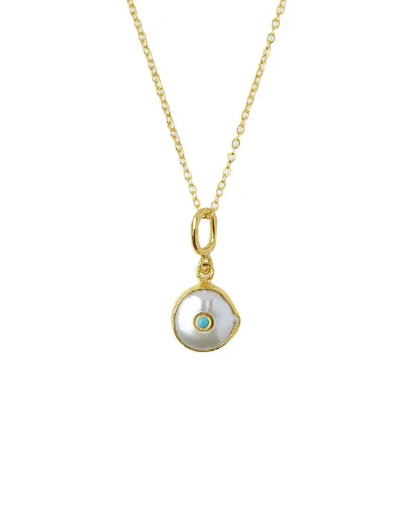 OTTOMAN HANDS Amalfi Pearl Pendant Necklace - Gold