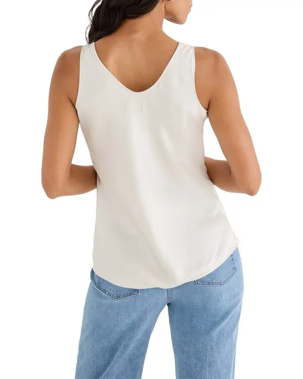 NIC+ZOE Woven Scoop Tank - Coconut