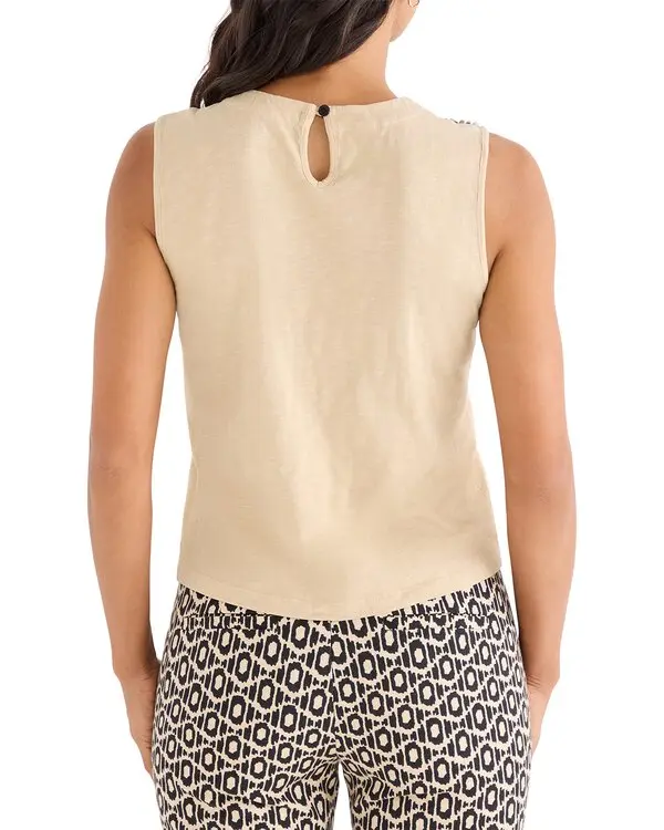 NIC+ZOE Organza Applique Tank Top