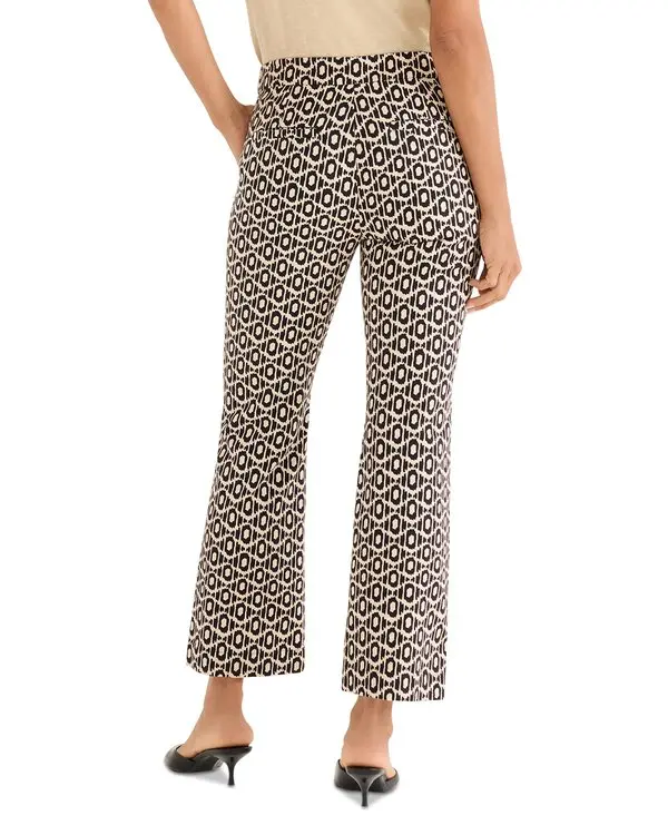 NIC+ZOE Lacy Diamonds Plaza Demi Bootcut Pants - Black Multi