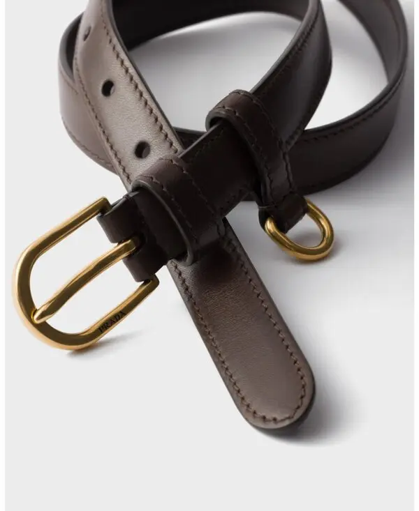Prada Leather Belt - Brown