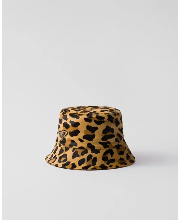 Prada Printed Leather Bucket Hat