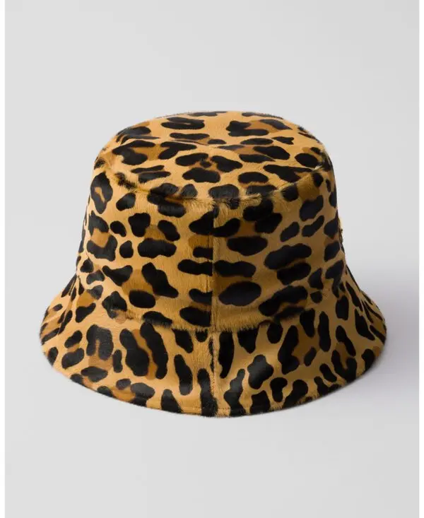 Prada Printed Leather Bucket Hat