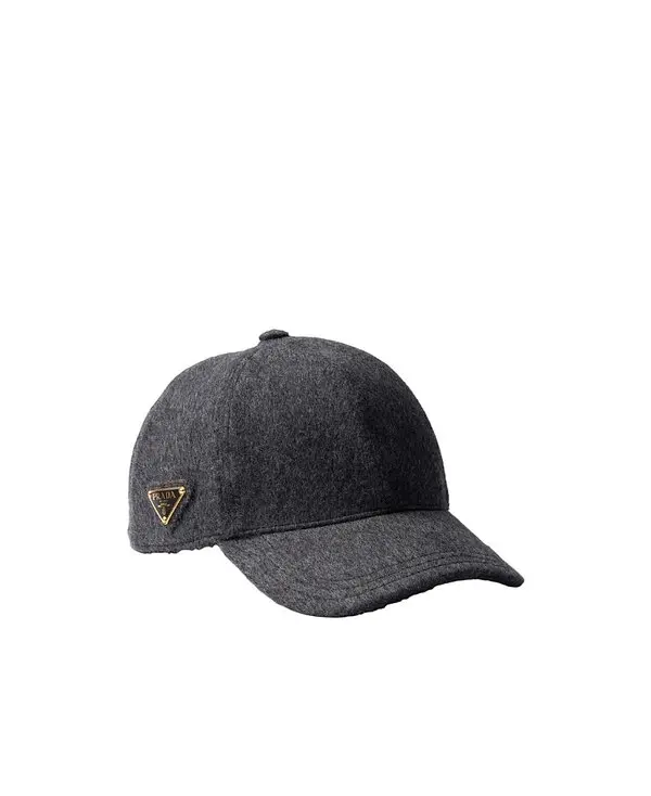 Prada Loden Fabric Baseball Cap - Grey
