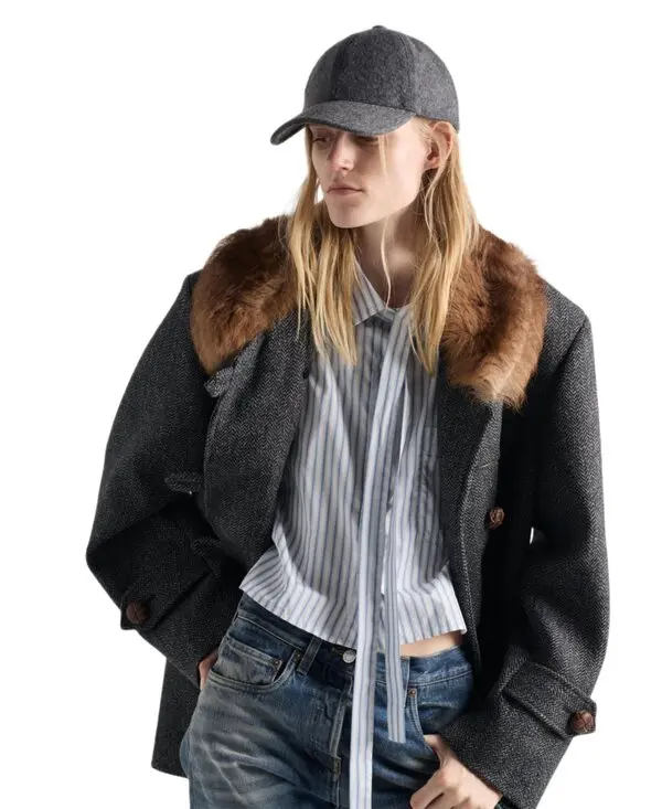 Prada Loden Fabric Baseball Cap - Grey