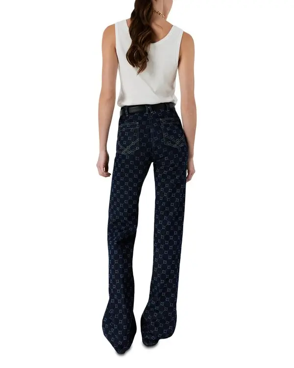 Gerard Darel Anna High Rise Flared Jeans - Blue