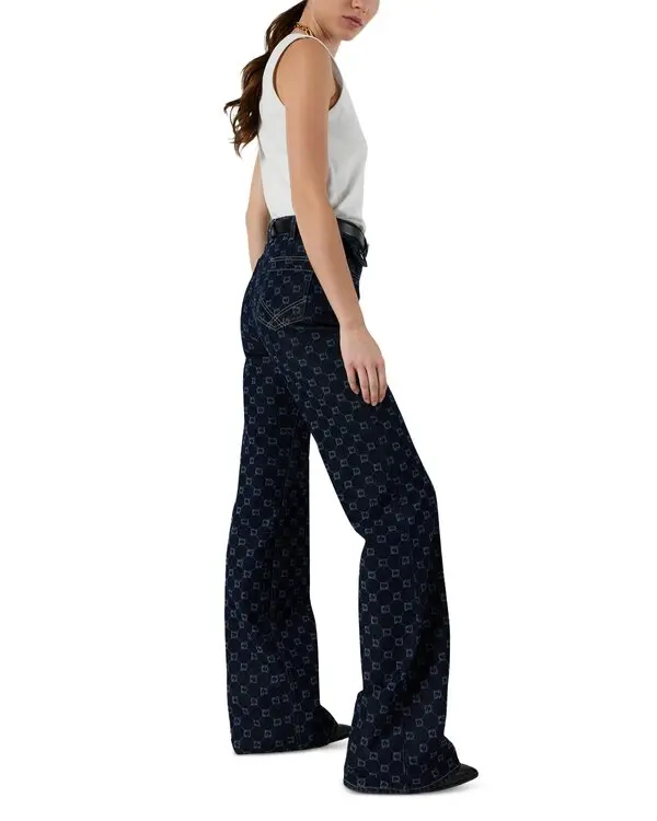 Gerard Darel Anna High Rise Flared Jeans - Blue