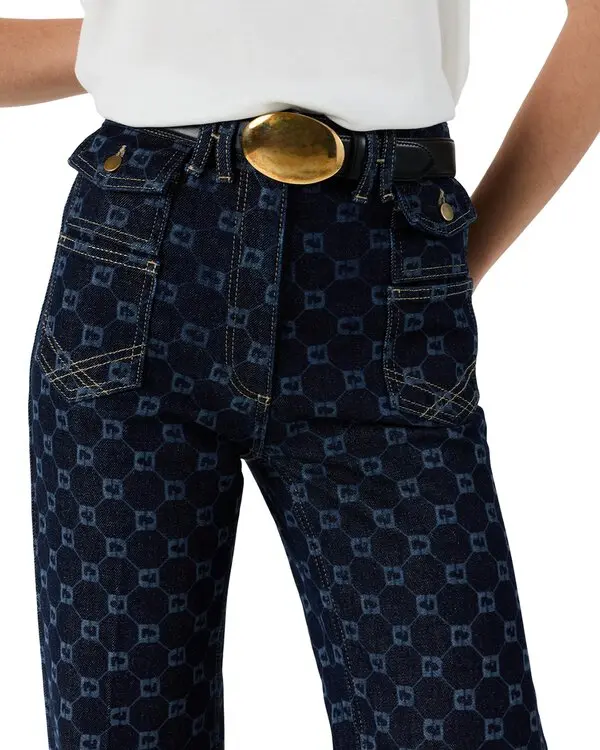 Gerard Darel Anna High Rise Flared Jeans - Blue