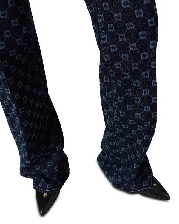 Gerard Darel Anna High Rise Flared Jeans - Blue