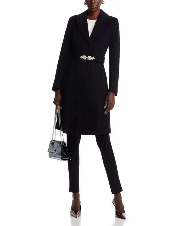Chiara Boni La Petite Robe Belted Wool Blend Coat