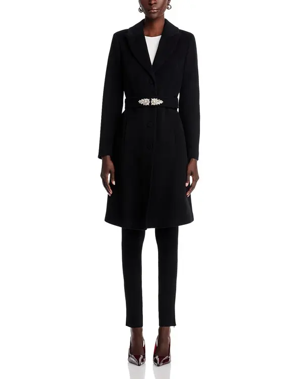 Chiara Boni La Petite Robe Belted Wool Blend Coat