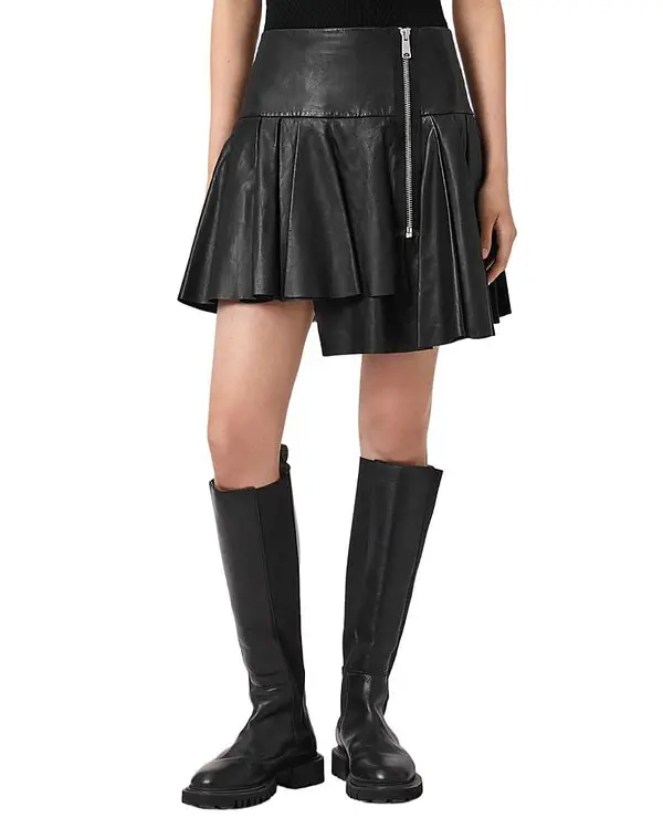 ALLSAINTS Irina Lea Leather Skirt