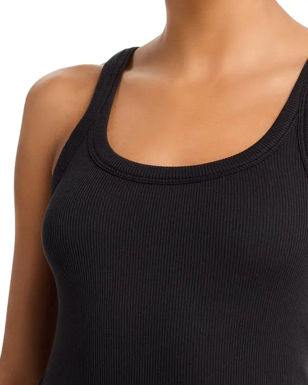 Rag & Bone The Essential Rib Wide String Tank Top - Black