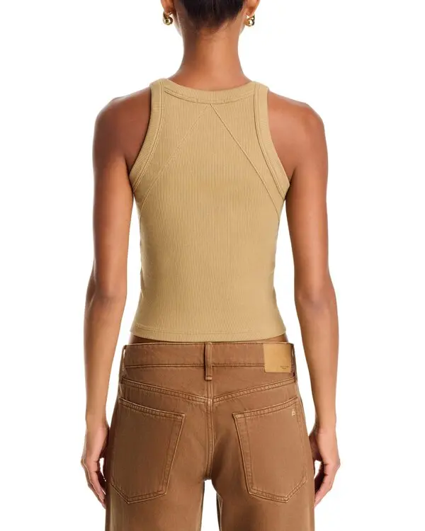 Rag & Bone The Essential Rib Wide String Tank Top - Toffee
