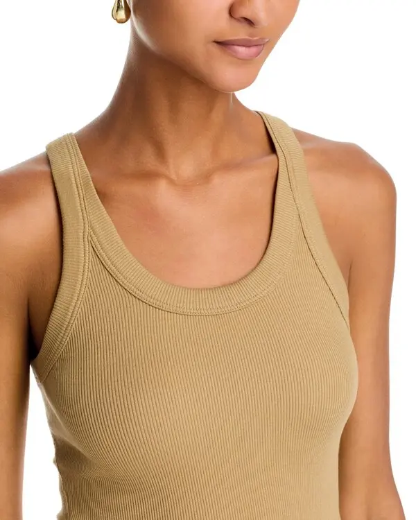 Rag & Bone The Essential Rib Wide String Tank Top - Toffee