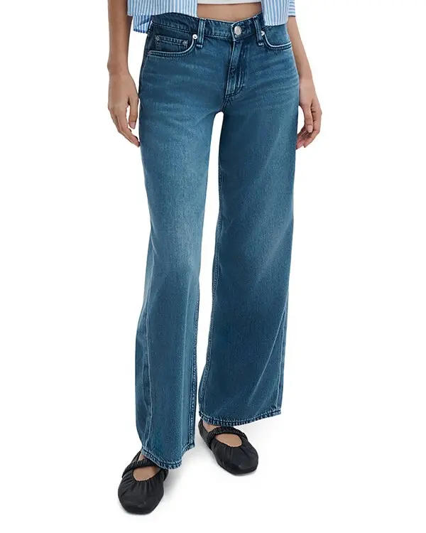 Rag & Bone Saige Mid Rise Straight Leg Ankle Jeans